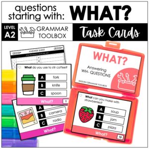 Answering WH Questions | Comprehension Task Card Bundle | What, When ...