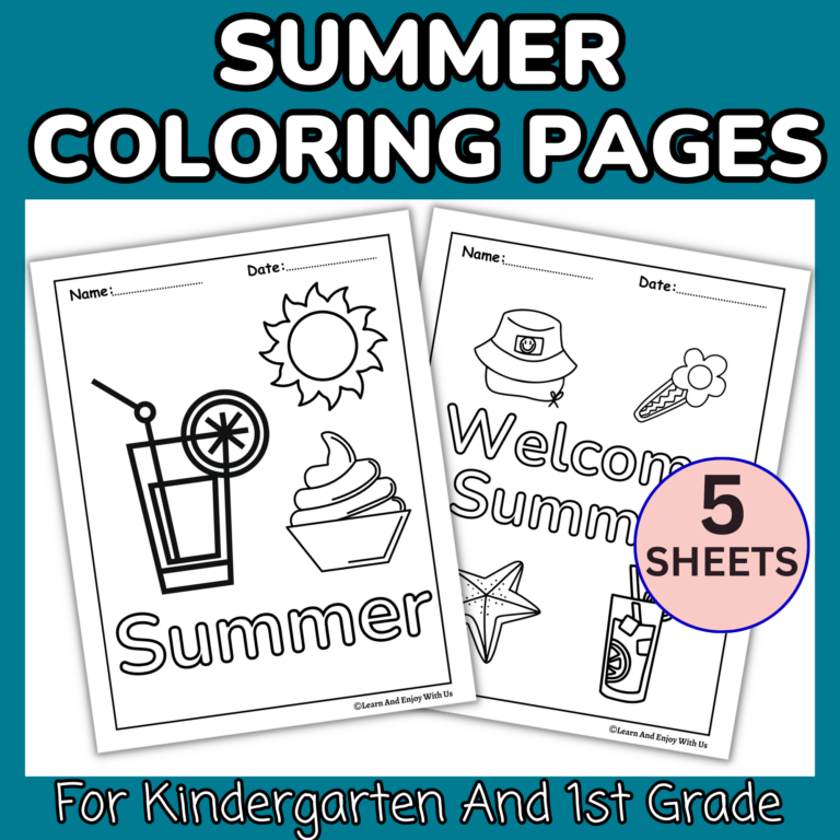 Spring Coloring Sheets For Kindergarten And 1st Grade Part 3 | Spring ...
