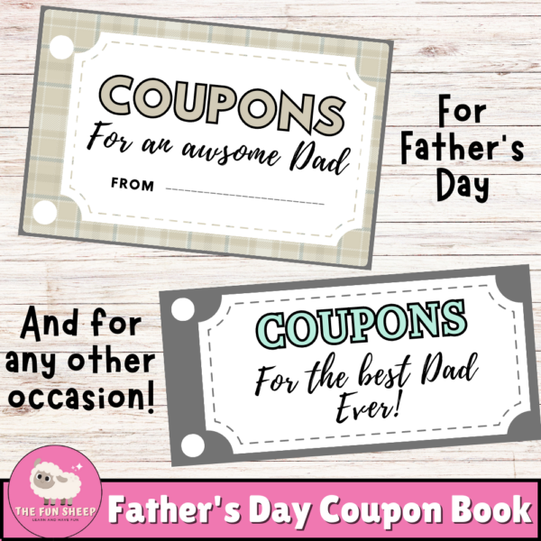 Father's Day Coupon Book | Birthday Coupon Book For Dad, Personalized ...