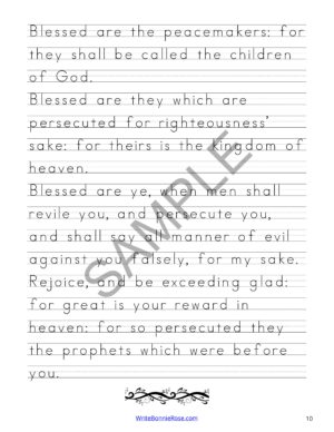Beatitudes and Matthew 5 Print Copywork | Made By Teachers