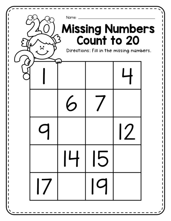 Boost Your Math Skills with Engaging Missing Number Worksheets ...