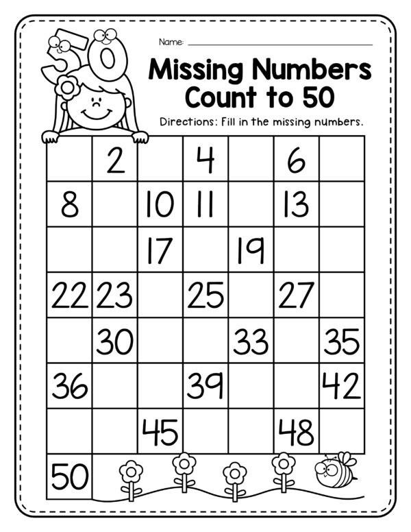 Boost Your Math Skills with Engaging Missing Number Worksheets ...