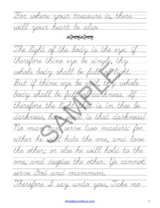 Lord's Prayer and Matthew 6 Cursive Copywork | Made By Teachers
