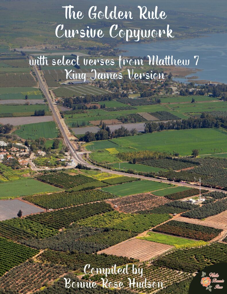 Golden Rule and Matthew 7 Cursive Copywork | Made By Teachers