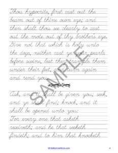 Golden Rule and Matthew 7 Cursive Copywork | Made By Teachers