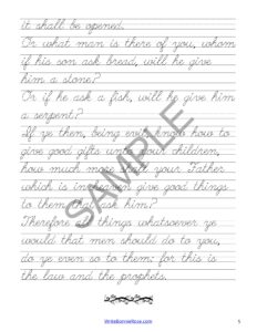 Golden Rule and Matthew 7 Cursive Copywork | Made By Teachers