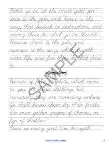 Golden Rule and Matthew 7 Cursive Copywork | Made By Teachers