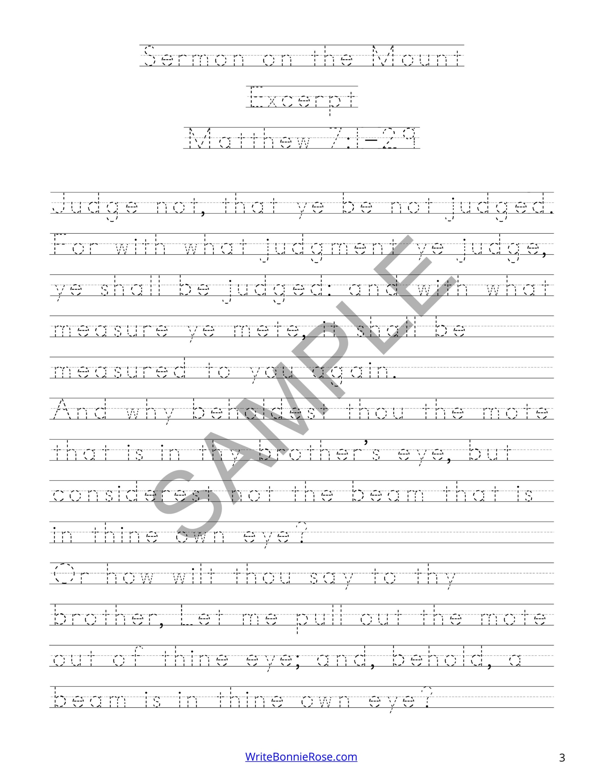 Golden Rule and Matthew 7 Print Copywork | Made By Teachers