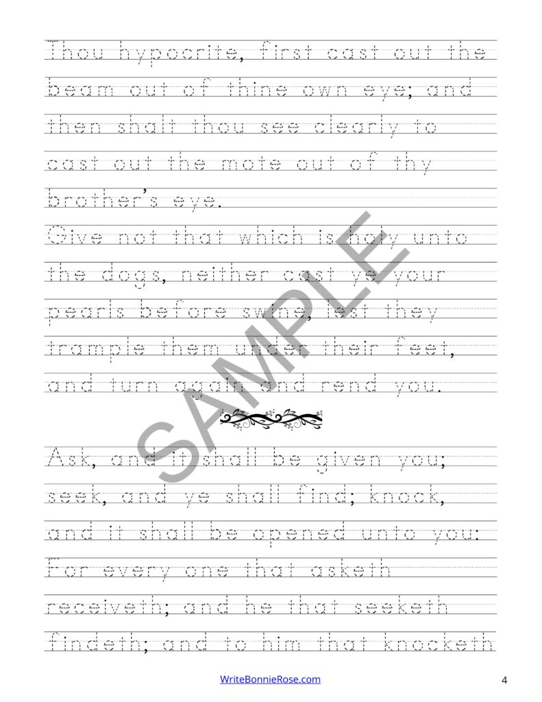 Golden Rule and Matthew 7 Print Copywork | Made By Teachers