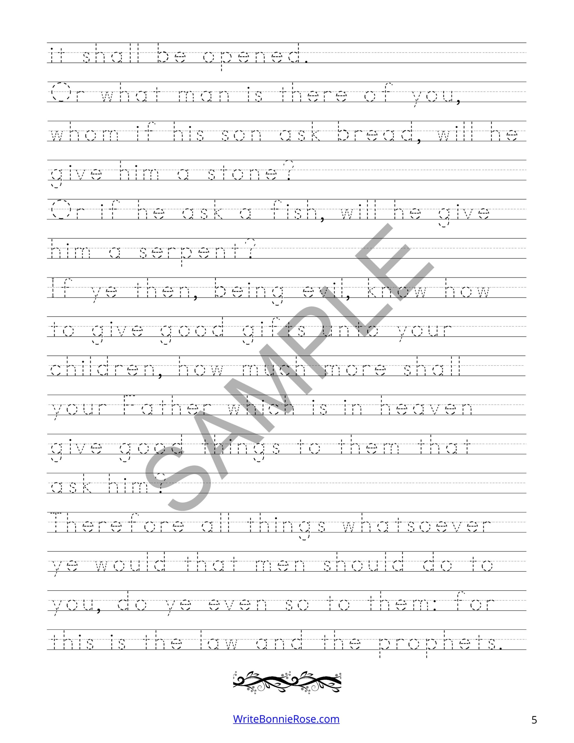 Golden Rule and Matthew 7 Print Copywork | Made By Teachers