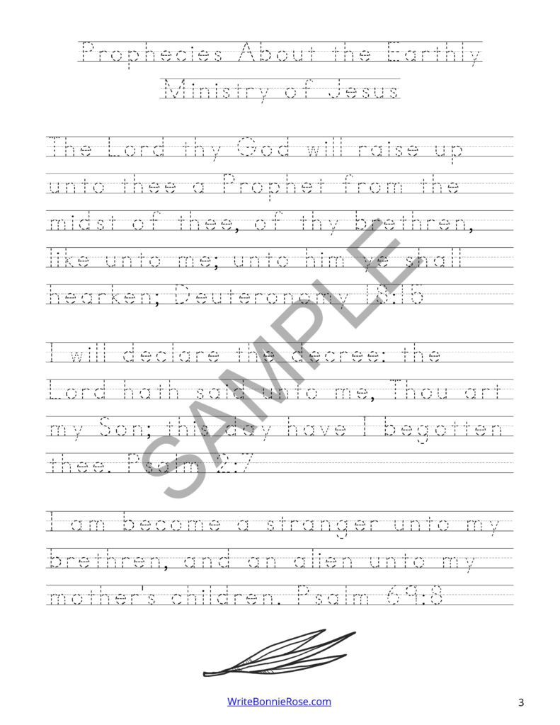Prophecies of the Ministry of Jesus Print Copywork | Made By Teachers