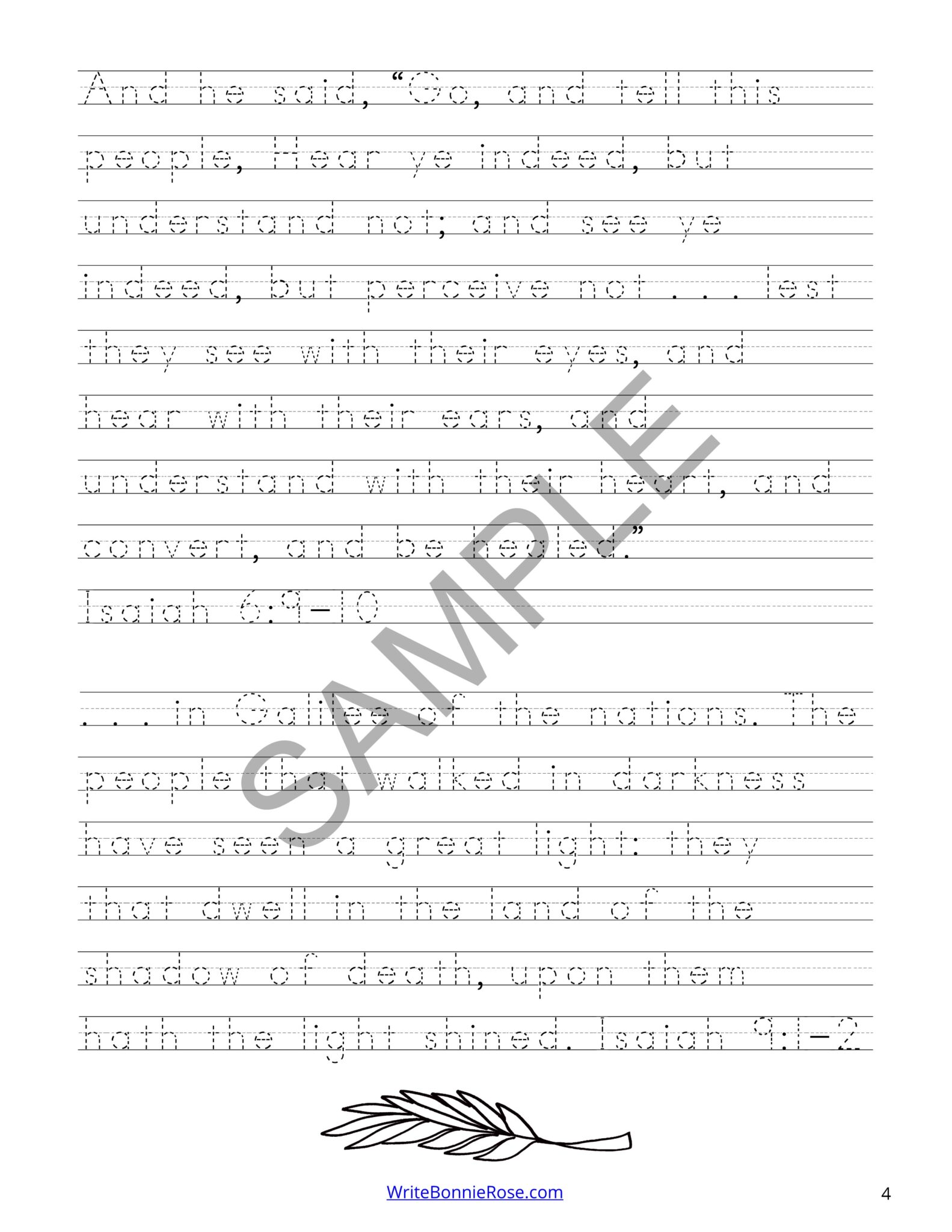 Prophecies of the Ministry of Jesus Print Copywork | Made By Teachers