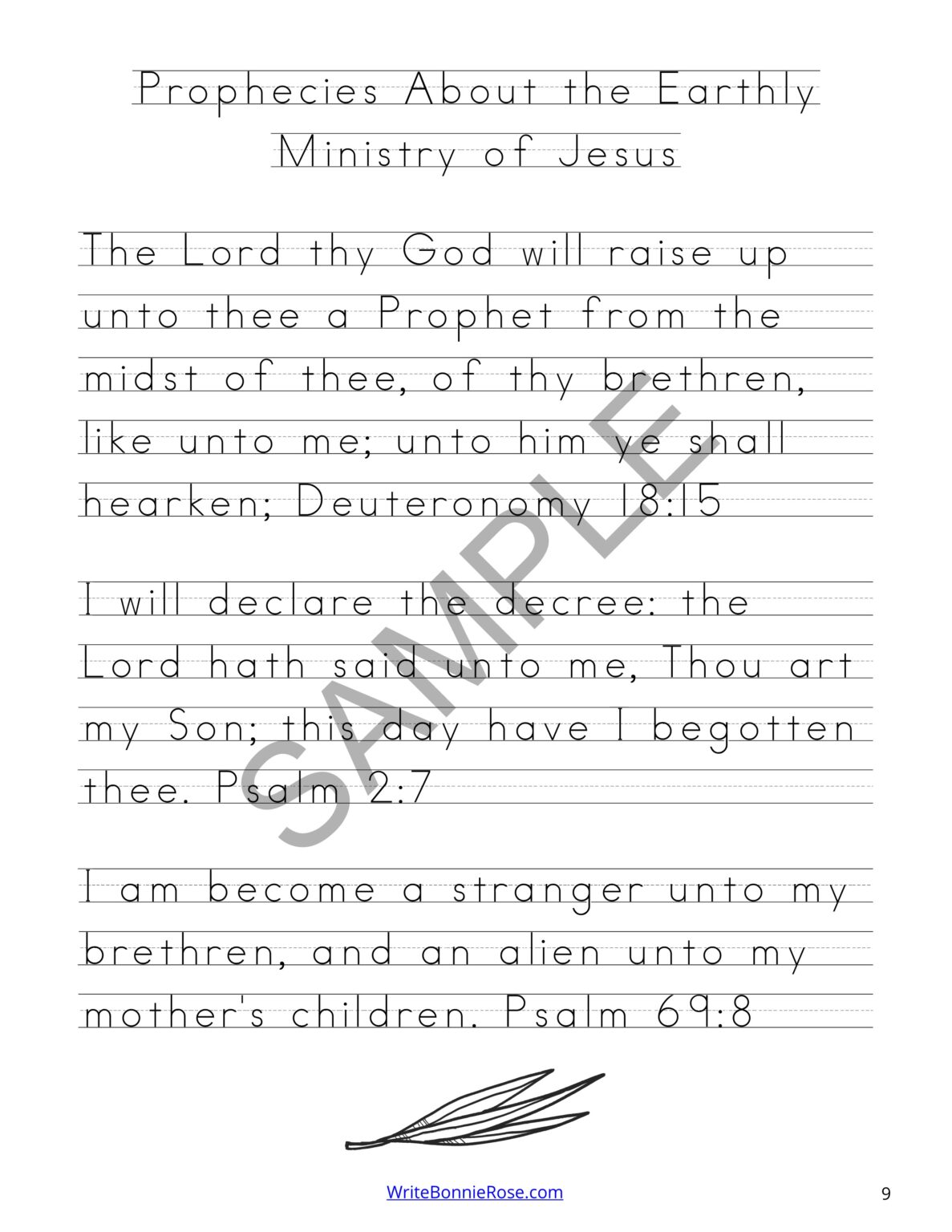 Prophecies of the Ministry of Jesus Print Copywork | Made By Teachers
