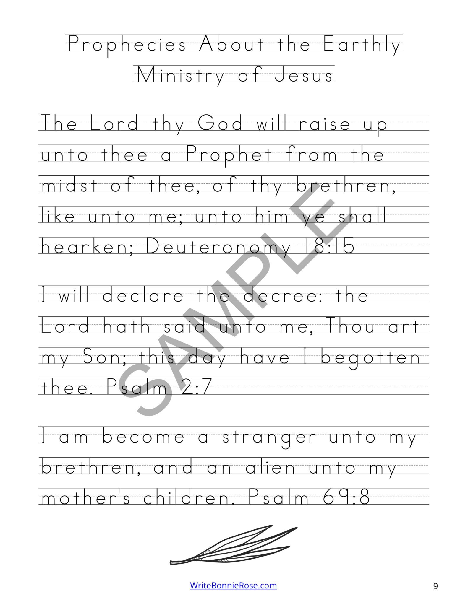 Prophecies of the Ministry of Jesus Print Copywork | Made By Teachers
