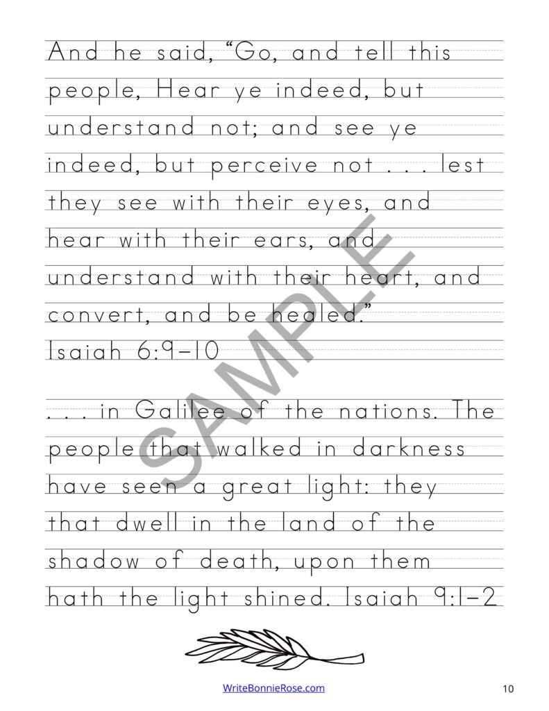 Prophecies of the Ministry of Jesus Print Copywork | Made By Teachers