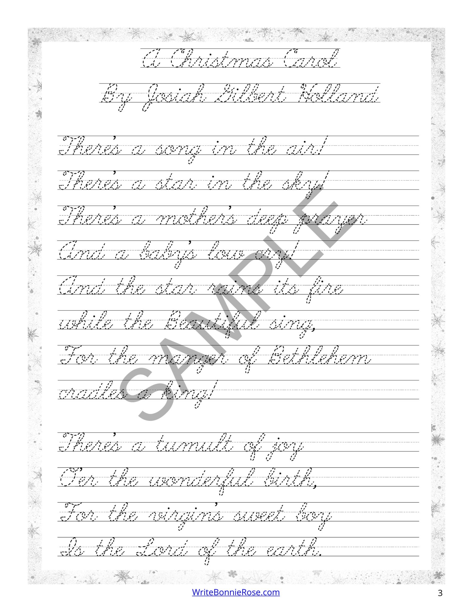 Christmas Poems Cursive Copywork, Vol. 1 | Made By Teachers