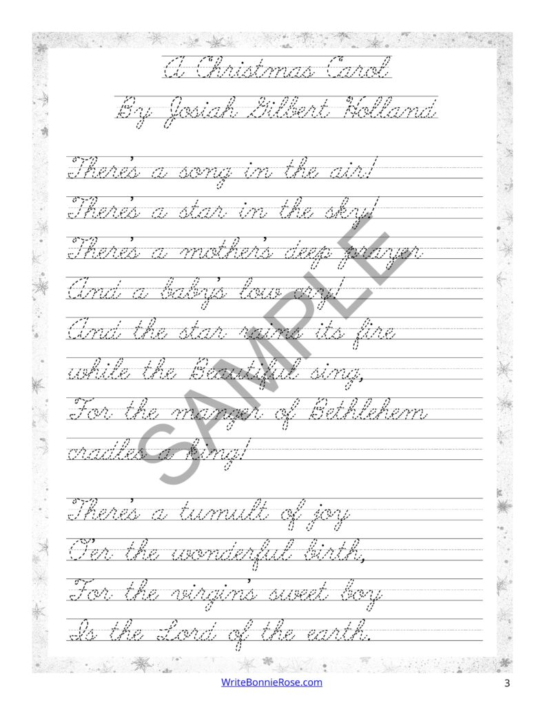 Christmas Poems Cursive Copywork, Vol. 1 | Made By Teachers