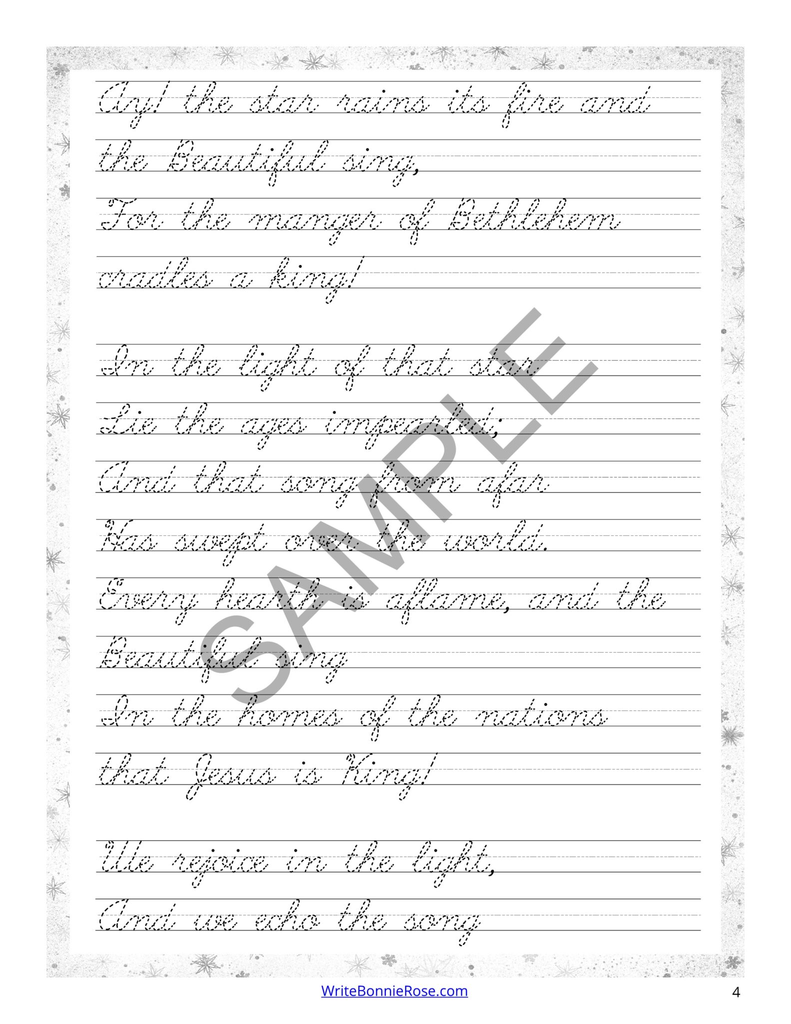 Christmas Poems Cursive Copywork, Vol. 1 | Made By Teachers