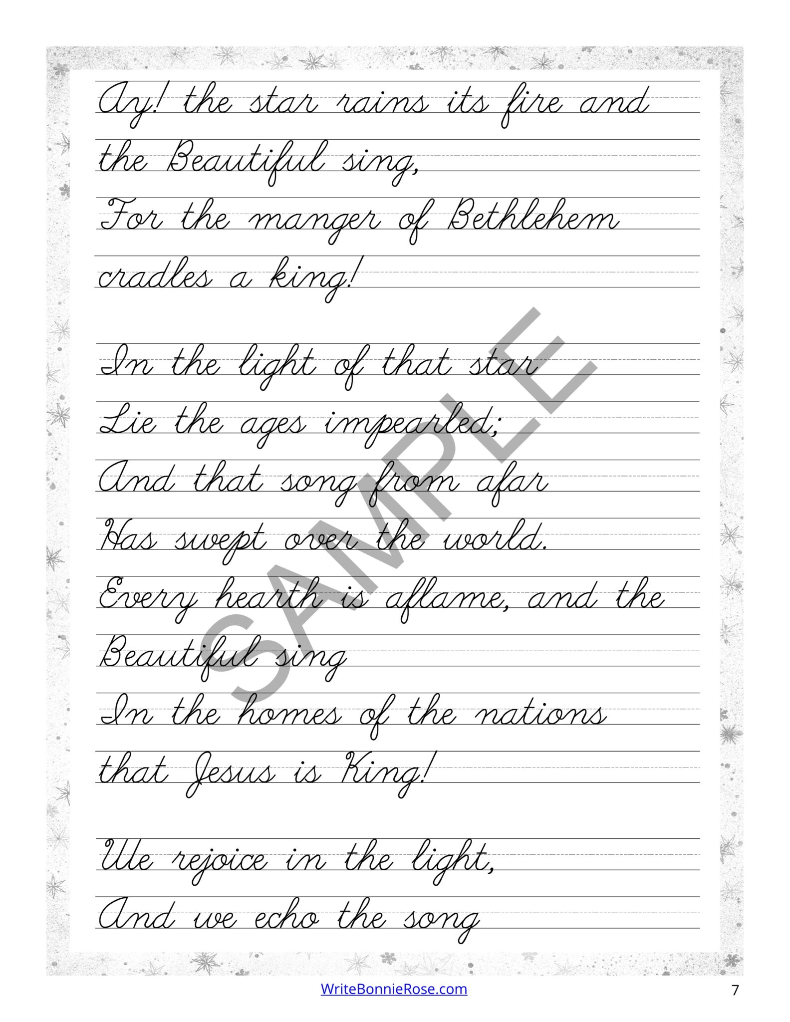 Christmas Poems Cursive Copywork, Vol. 1 | Made By Teachers