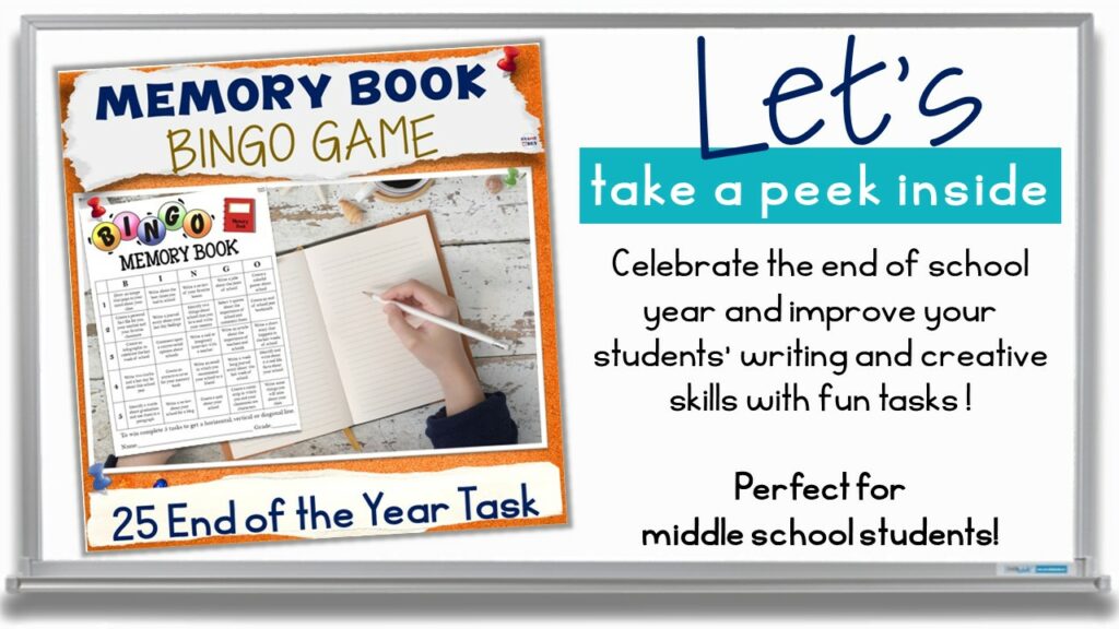 End of the Year Memory Book Bingo Game - Editable Print and Digital ...