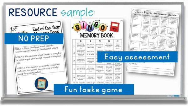 End of the Year Memory Book Bingo Game - Editable Print and Digital ...