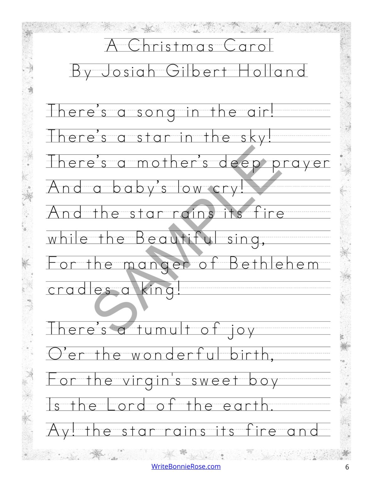 Christmas Poems Print Copywork, Vol. 1 | Made By Teachers