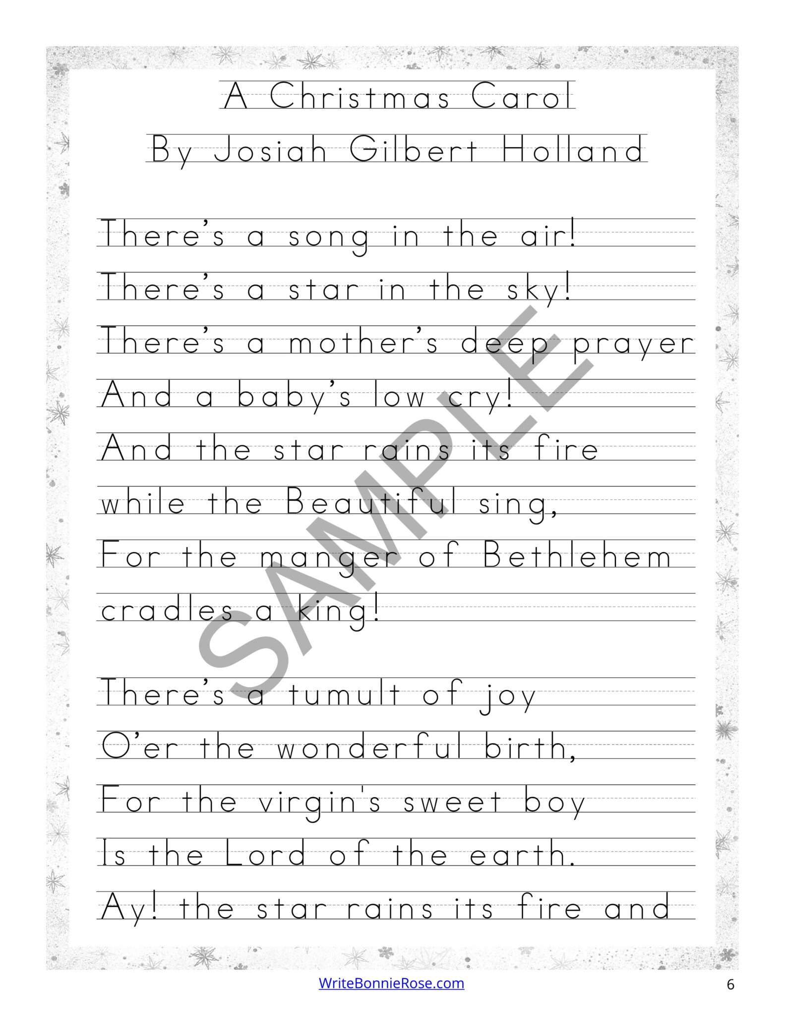 Christmas Poems Print Copywork, Vol. 1 | Made By Teachers
