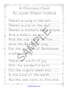 Christmas Poems Print Copywork, Vol. 1 | Made By Teachers