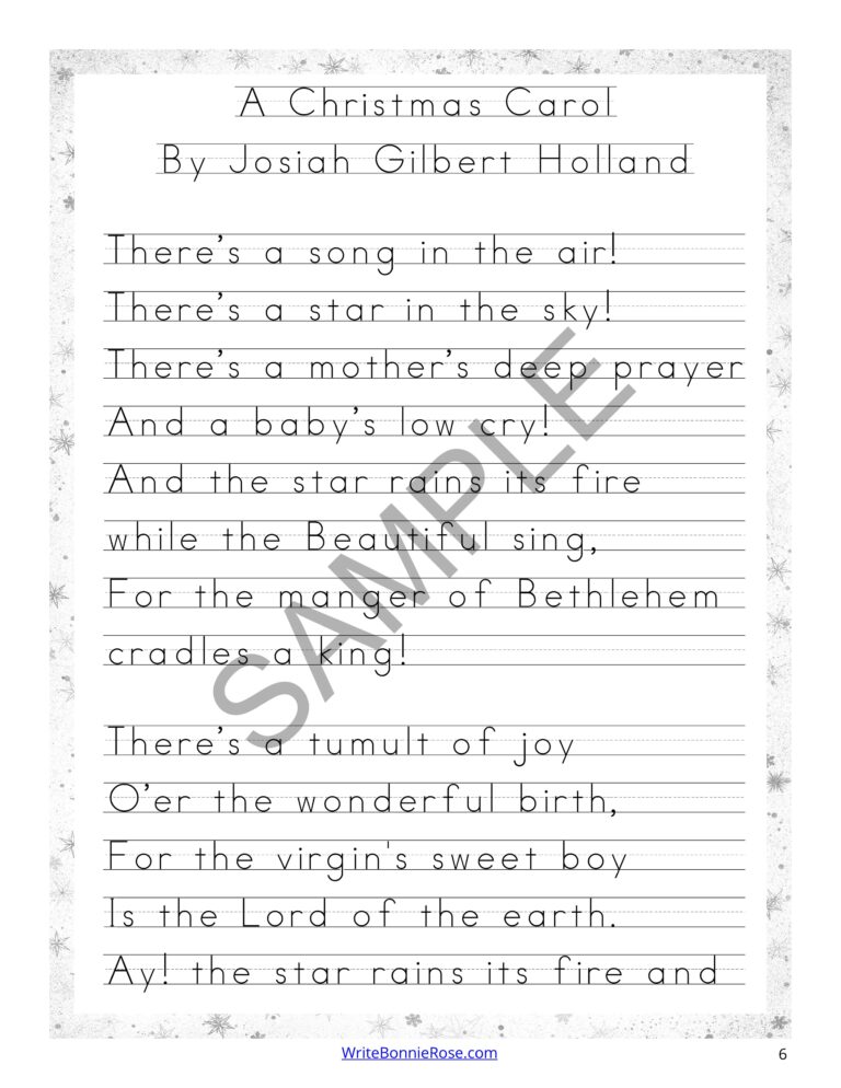 Christmas Poems Print Copywork, Vol. 1 | Made By Teachers