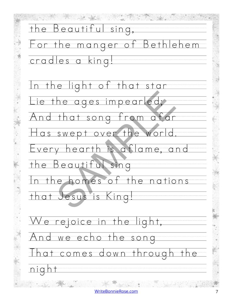 Christmas Poems Print Copywork, Vol. 1 | Made By Teachers