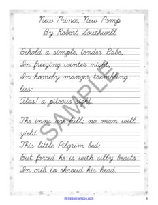 Christmas Poems Cursive Copywork, Vol. 2 | Made By Teachers