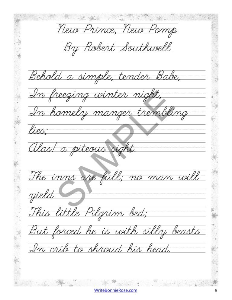 Christmas Poems Cursive Copywork, Vol. 2 | Made By Teachers