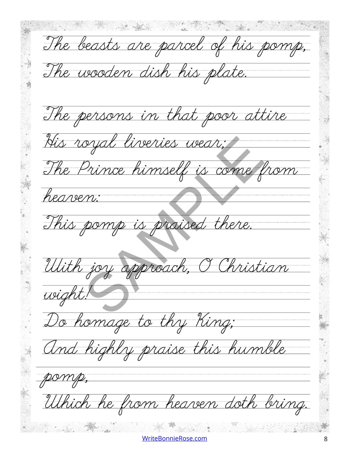 Christmas Poems Cursive Copywork, Vol. 2 | Made By Teachers