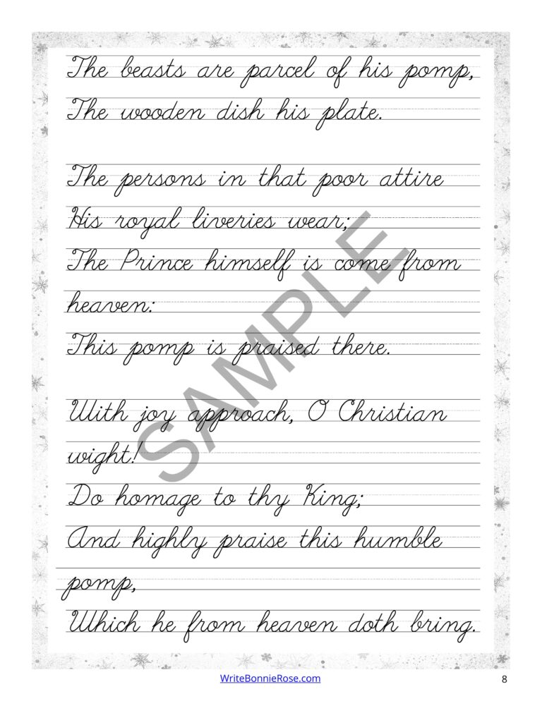Christmas Poems Cursive Copywork, Vol. 2 | Made By Teachers