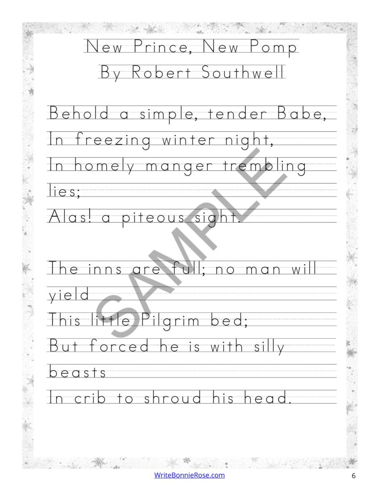 Christmas Poems Print Copywork, Vol. 2 | Made By Teachers
