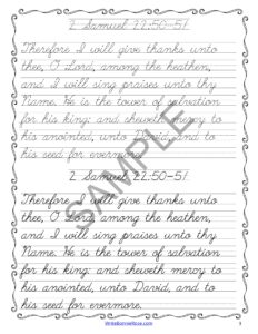 Thanksgiving Copywork: Bible Verses About Giving Thanks: Cursive ...