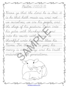 Thanksgiving Copywork: Bible Verses About Giving Thanks: Cursive ...
