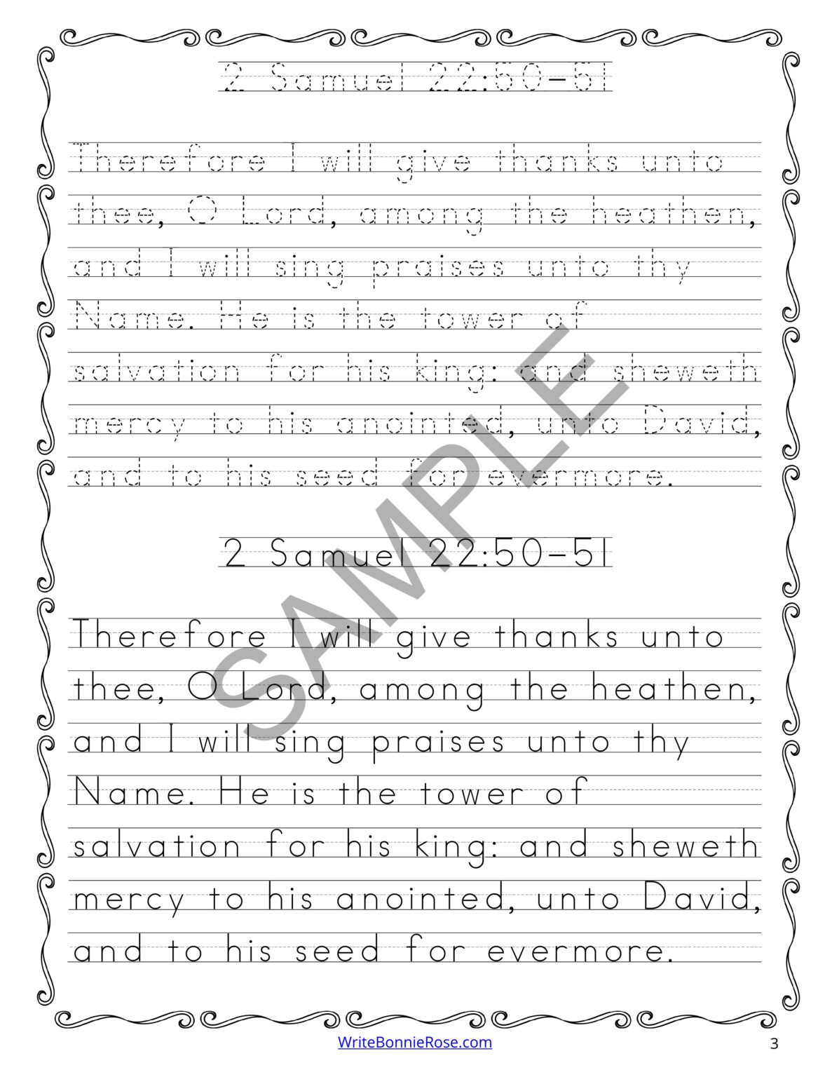 Thanksgiving Copywork: Bible Verses About Giving Thanks: Print Copywork ...