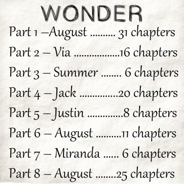 WONDER Chapter Summaries Made By Teachers
