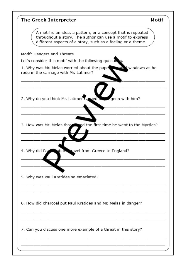 Arthur Conan Doyle "The Greek Interpreter" worksheets | Made By Teachers