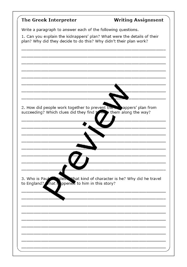 Arthur Conan Doyle "The Greek Interpreter" worksheets | Made By Teachers