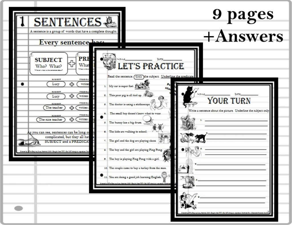 Subjects and Predicates | Made By Teachers