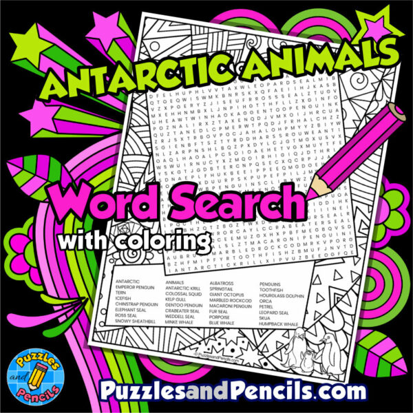 World Oceans Day Word Search Puzzle Activity Page and Coloring | June ...
