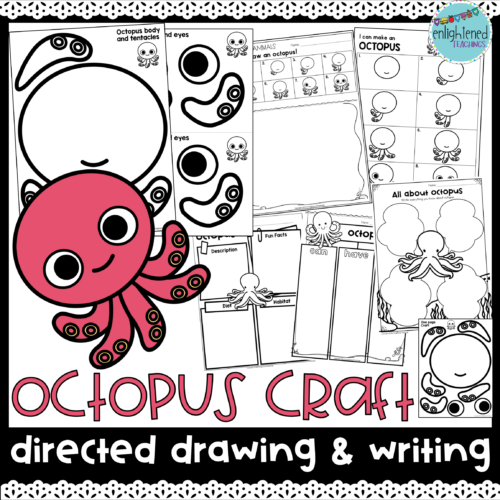 Octopus Craft, Ocean Crafts, Ocean Directed Drawing, Ocean Animal ...