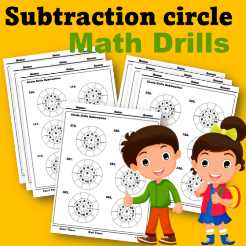 Sharpen Your Child's Subtraction Skills with Engaging Circle Math Drill ...