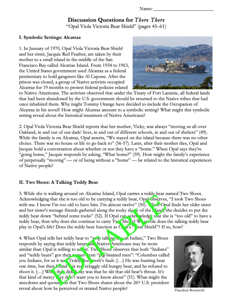 THERE THERE by Tommy Orange COMPLETE UNIT: Reading Quizzes, Discussion ...
