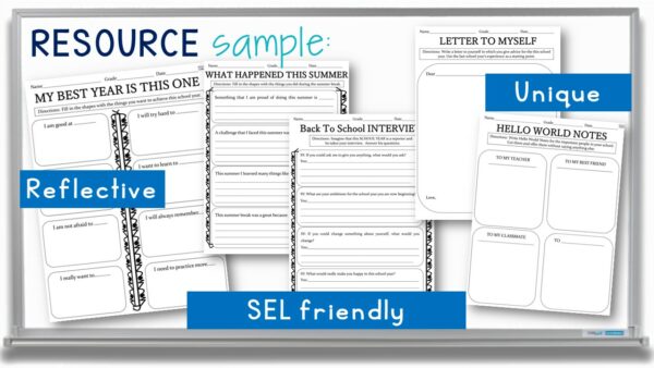 Back To School Activities, Worksheets, Crafts, Prompts - Print and ...