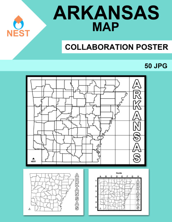 Arkansas Map Collaboration Poster | Made By Teachers