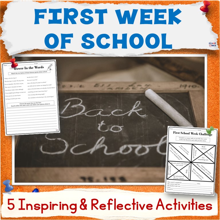 First Week of School Activities - Back To School Worksheets - Print and ...