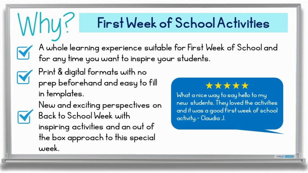 First Week of School Activities - Back To School Worksheets - Print and ...